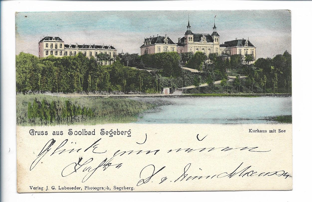 V4310/ Gruß aus Bad Segeberg Kurhaus am See AK 1901 · Martin Bernhard ... V4310/ Gruß aus Bad Segeberg Kurhaus am See AK 1901 · Martin Bernhard ...