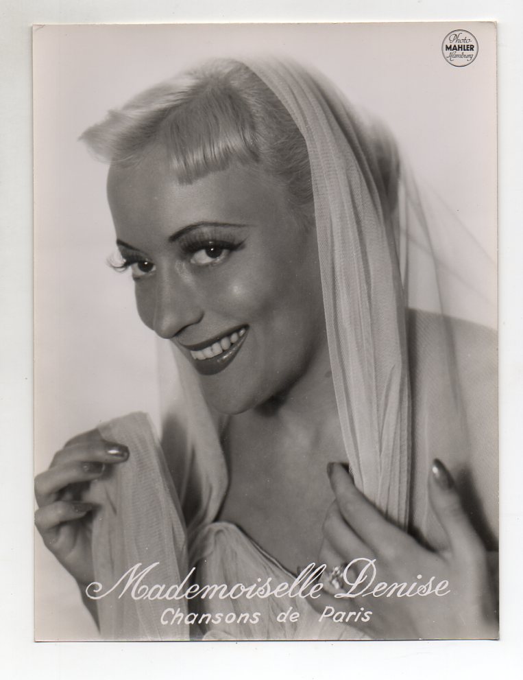 C2159/ Mademoiselle Denise Photo Mahler Hamburg Variete Foto 24 x 18 cm ...
